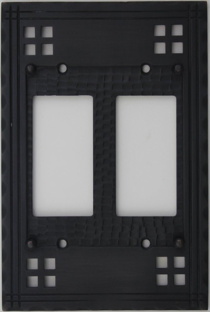 Arts & Crafts Mission Style Oil Rubbed Bronze 2 Gang Switch Plate - 2 ...