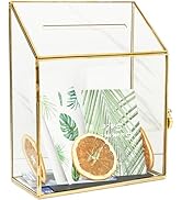 Amazon.com: HighFree Large Glass Wedding Card Box with Slot & Lock ...