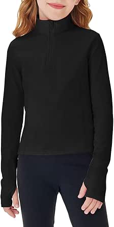 Amazon.com: Haloumoning Girls Half Zip Pullover Sweatshirt Long Sleeve ...