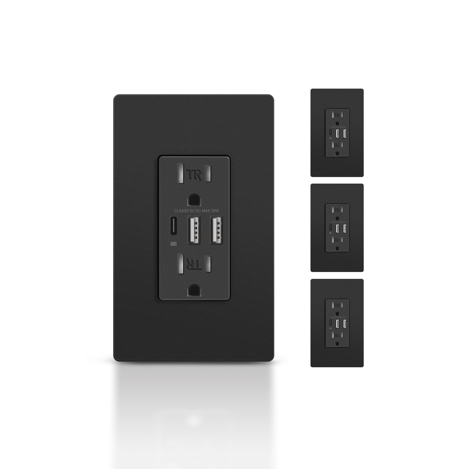 Snapklik.com : USB Outlet, 3-Port USB Type C Electrical Socket, 15 Amp ...