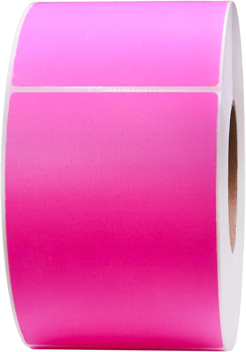Amazon.com : 4 x 6 Thermal Transfer Fluorescent Pink Labels, 3″ Inch ...