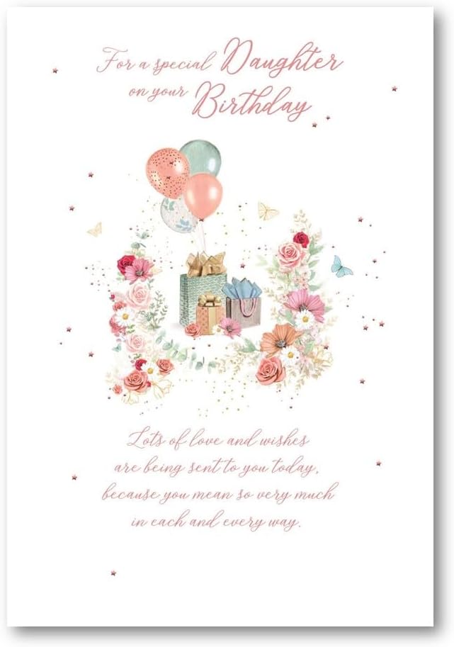 Special Daughter Birthday Card - Birthday Gifts, Balloons and Flowers ...