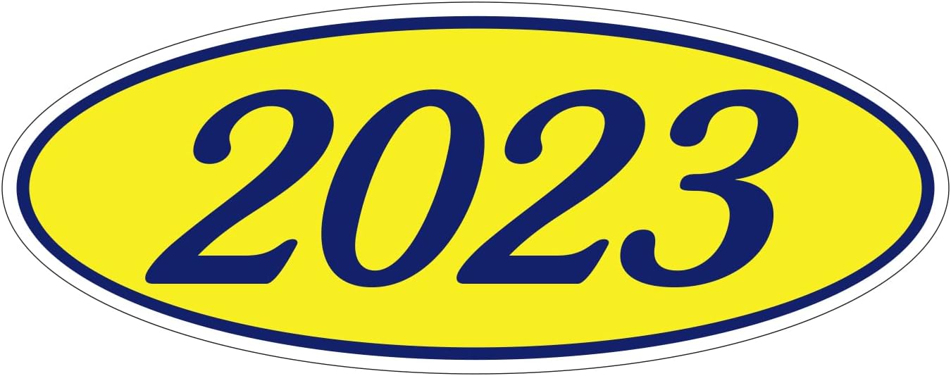 Amazon.com - EZ Lettering LINE 2023 Oval Model Year Window Stickers ...
