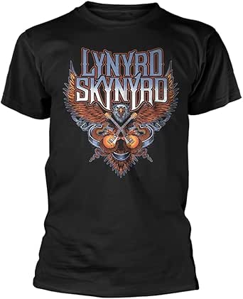Lynyrd Skynyrd Men's Crossed Guitars T-Shirt Black | Officially ...