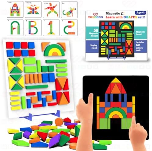 Play Panda Fun Magnetic Shapes Small Type 1 with 44 Magnetic Shapes ...