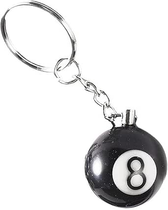 8 Ball Black Pool Ball Keyring Keychain : Amazon.co.uk: Sports & Outdoors