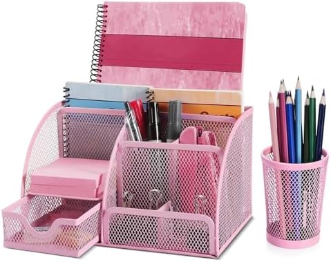 Amazon.com: Desktop Organizer with Pencil Pen Holder and Accessories ...