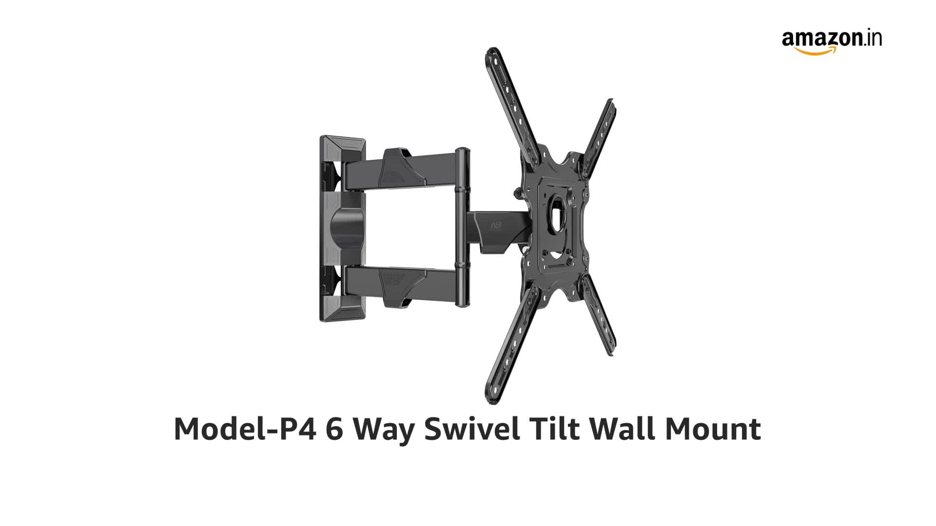 Watch Model-P4 6 Way Swivel Tilt Wall Mount 32-55-inch Full Motion ...
