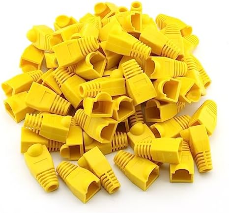 WETEK {Pack of 100) Cat5E Cat6 Rj45 Plugs Ethernet Network Cable Strain ...
