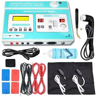 PHYSIOTREX® 5-in-1 Physiotherapy Equipment LCD Combination Therapy ...