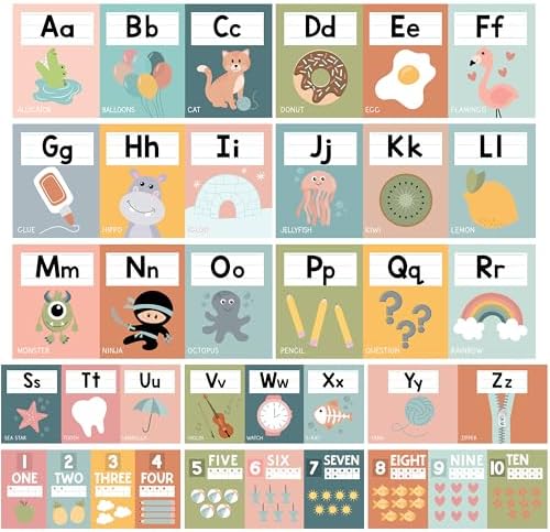 Amazon.com: Hadley Designs Alphabet for Classroom Wall - ABC Letters ...