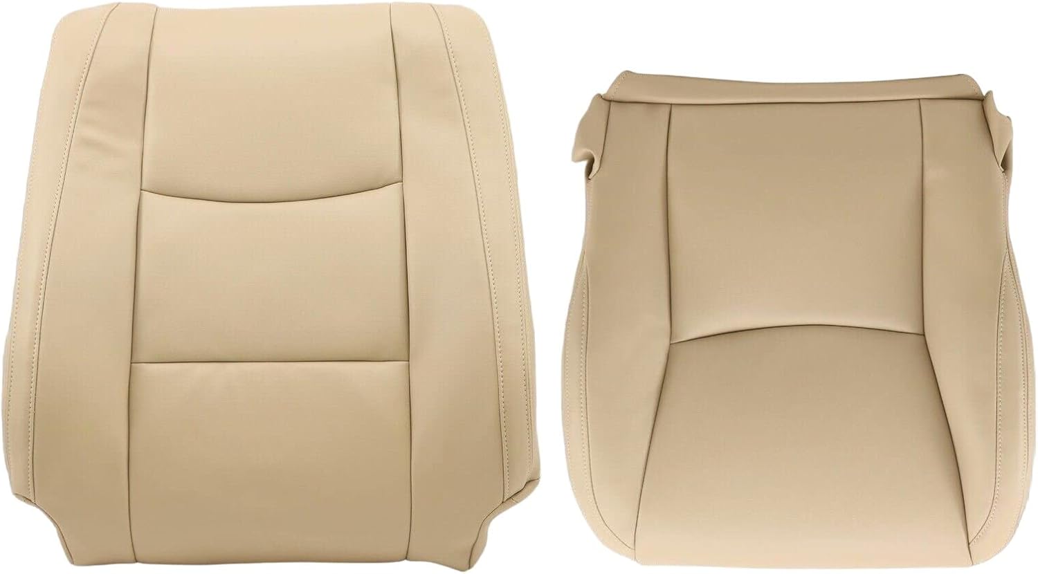 Amazon.com: Driver Bottom & Upper Top Lean Back Leather Cover TAN Fit ...
