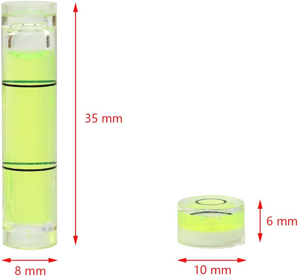 Buy Ruiwaer 10pcs Bubble Levels (4 x Circular Mini Spirit Level ...