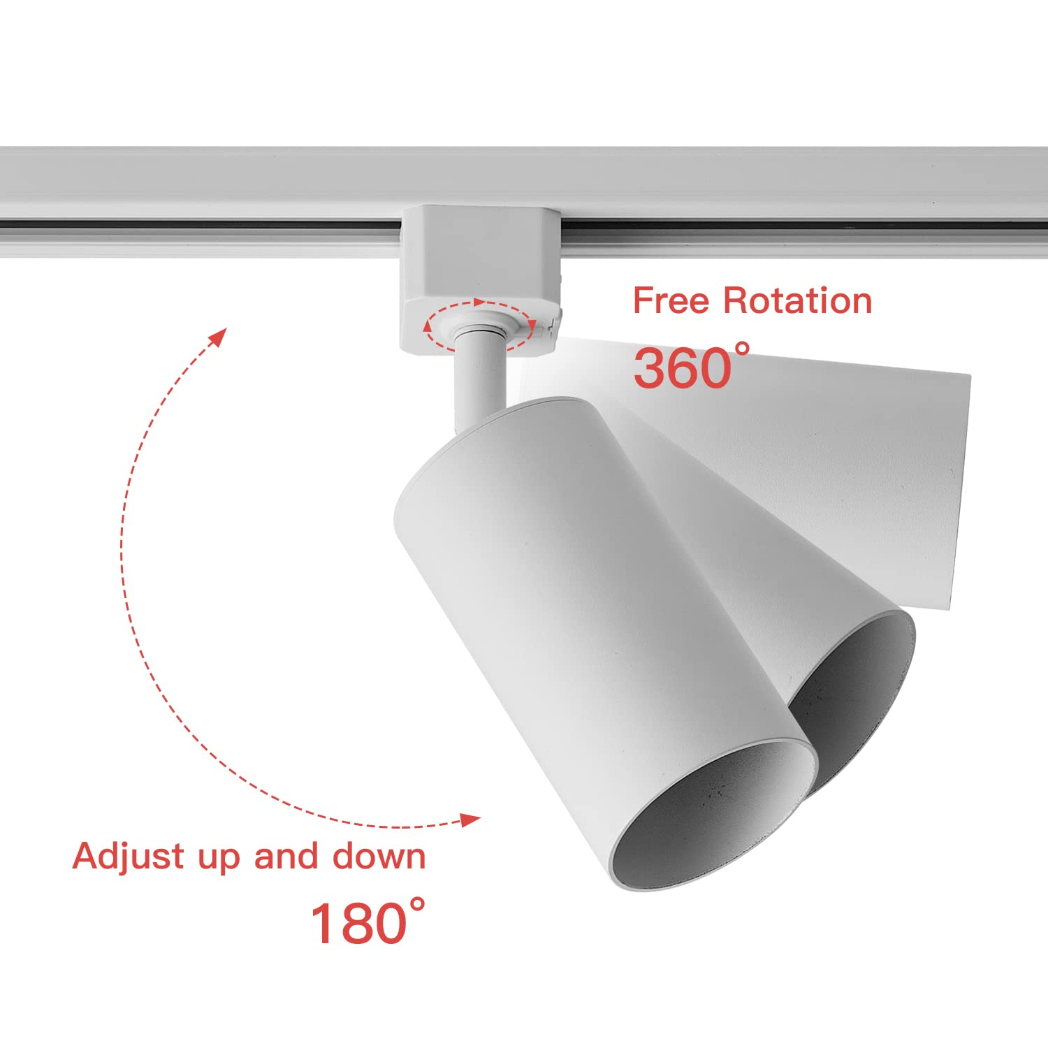 Track Lighting Kit 12-Light Plug In - GU10 LED Track Rail System With ...