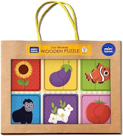 Buy Mini Leaves 2 Piece Puzzle for Kids - Colors Jigsaw Puzzle - Set of ...