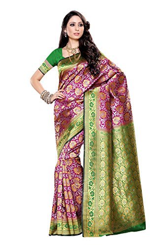 Buy Mimosa Women's Traditional Art Silk Saree Kanjivaram Style, color ...