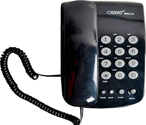 Orpat 1600-LR Corded Landline Phone (Black) : Amazon.in: Electronics