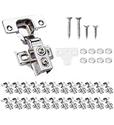 24 Pack 1/2 inch Soft Close Cabinet Hinges,Stainless Concealed Door ...