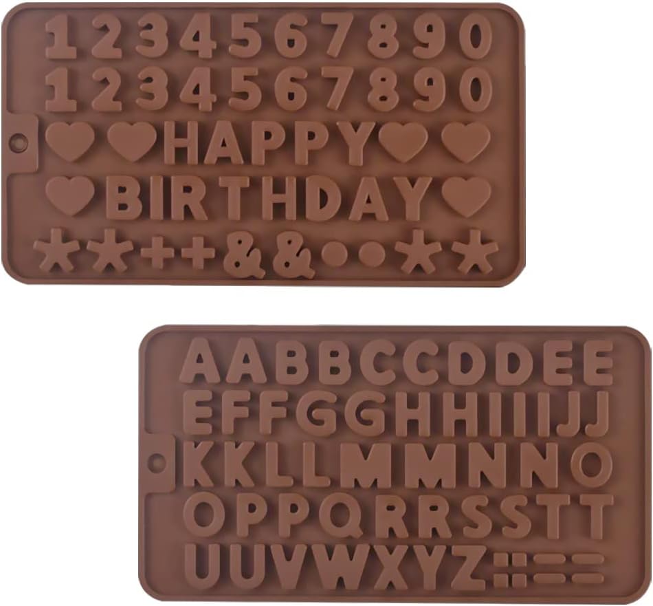 Amazon.com: Chocolate Letters Molds Silicone, Happy Birthday Silicone ...