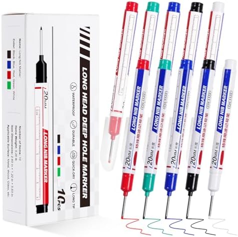 Amazon.com: Zrpot 10 PCS Long Head Deep Hole Marker Pens, 20 MM Long ...
