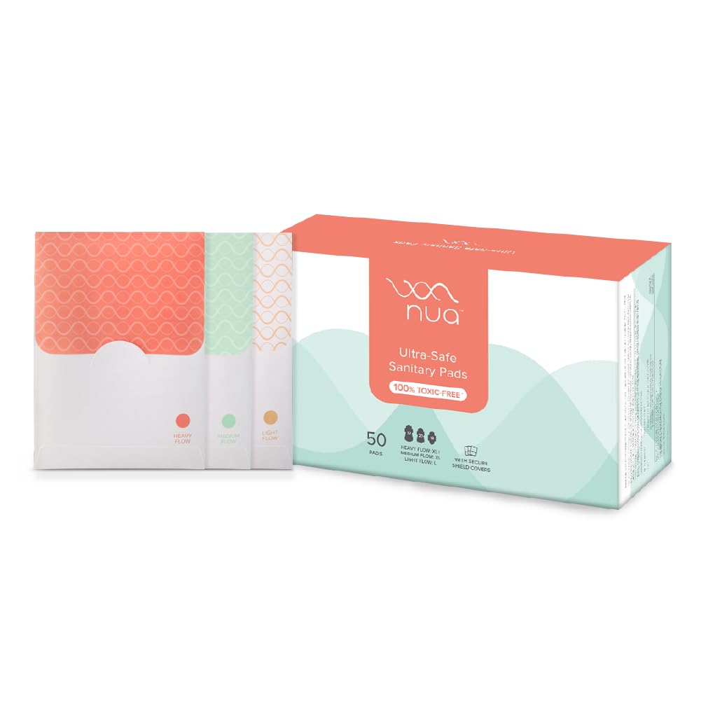 Buy Nua Ultra Safe 50 Sanitary Pads For Women | 3 sizes in 1: 12 Heavy ...