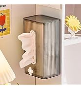 Amazon.com: tenpiont Tissue Box Holder Wall Mounted, Damage-Free ...