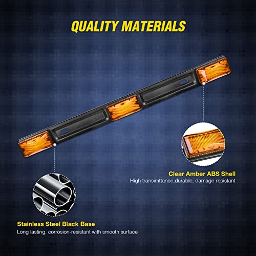 Snapklik.com : 9 LED Marker Tail Trailer Light Bar 142Inch 1PC Amber ...