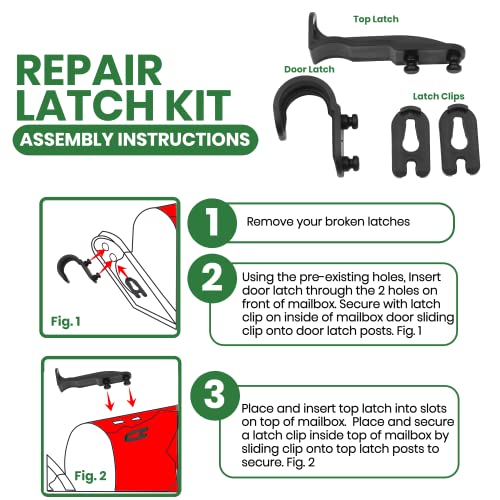 TonGass Mailbox Latch Clips Replacement Compatible with Group Standard ...