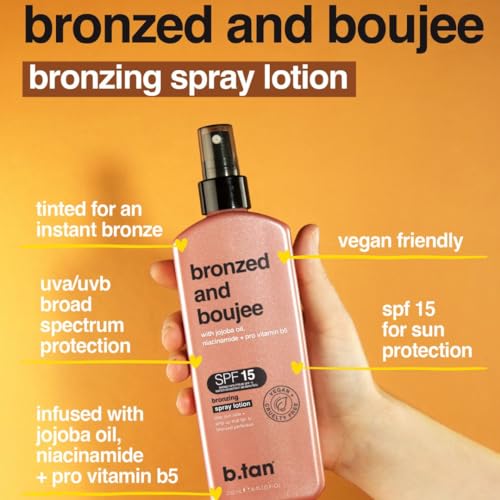 b.tan SPF 15 Sun Tanning Lotion Spray | Bronzed and Boujee - Best Tan ...