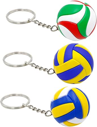 Amazon.com: Veemoon 3pcs Volleyball Keychain Kids Keychains for ...