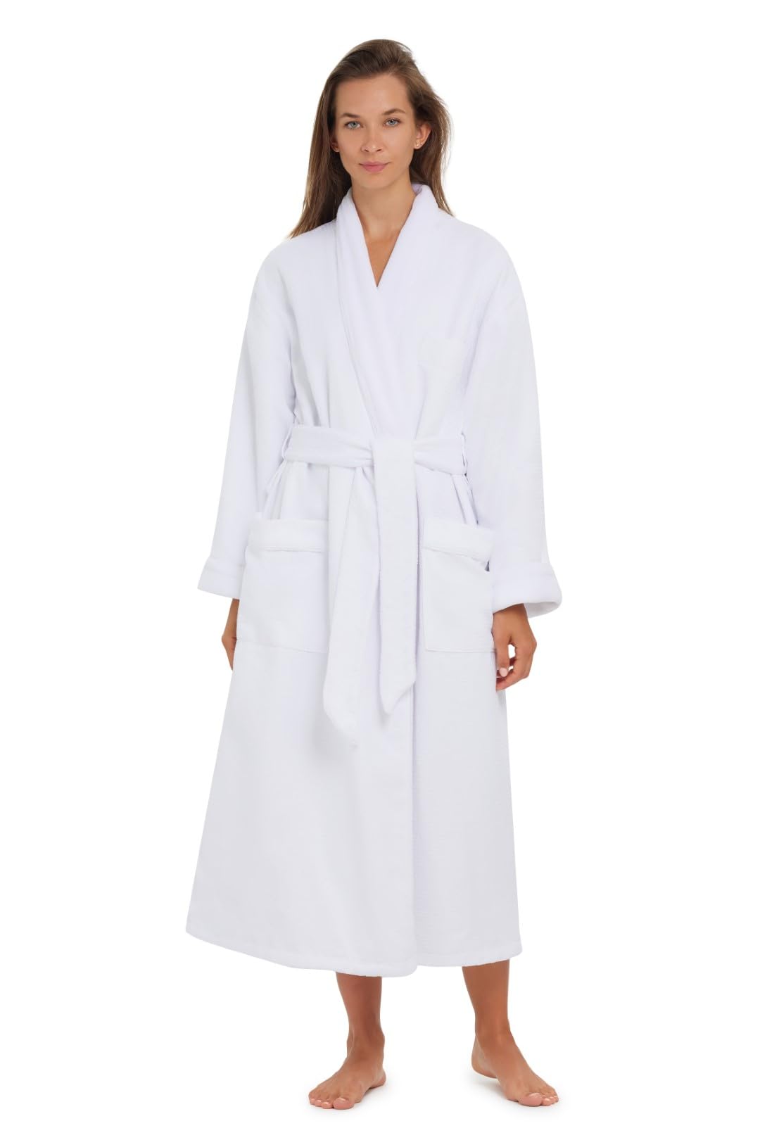 Snapklik.com : MONARCH Plush Lined Diamond Waffle Spa Robe - Hotel ...