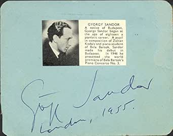 Gyorgy Sandor - Signature 1955 at Amazon's Entertainment Collectibles Store