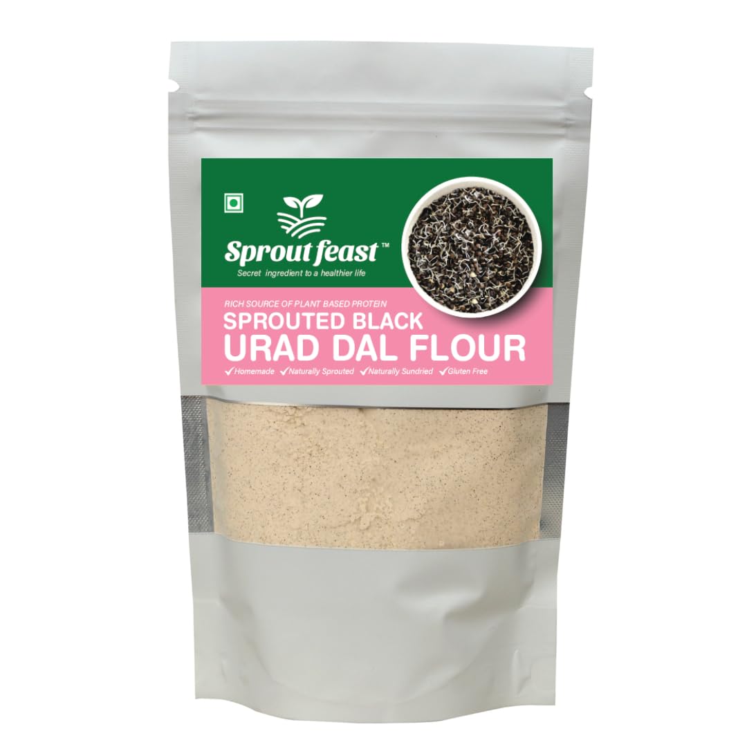 Sprout Feast Sprouted Black Urad Dal Flour 300Gms |100% Homemade ...
