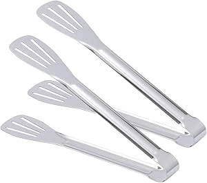 Amazon.com: Vctitil 2pcs Stainless Steel Food Tongs, Heavy-Duty Serving ...