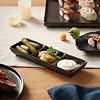 Amazon.com: Ceramic Divided Soy Sauce Dishes 3-Compartment Appetizer ...