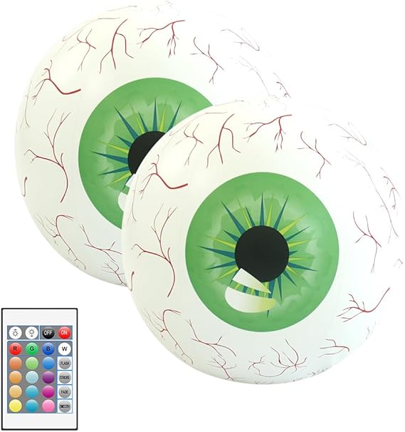 Amazon.com: 2 Pack Giant Halloween Inflatables Eyeball Decorations 24IN ...