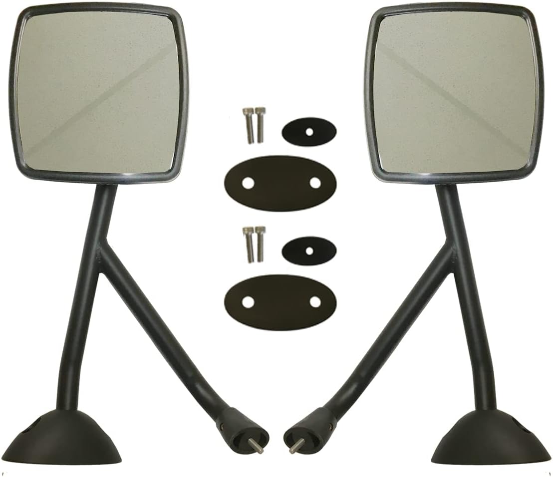 Amazon.com: Hood Mirror Black with Arm and Mounting Kits - Driver ...