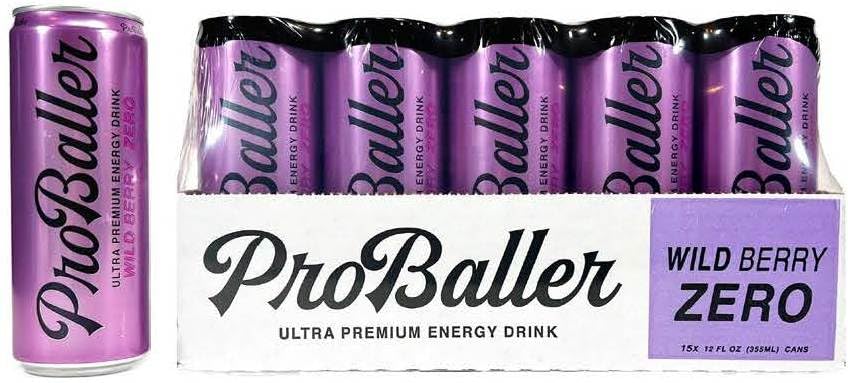 Amazon.com : ProBaller Ultra Premium Energy Drink - Wild Berry ZERO ...