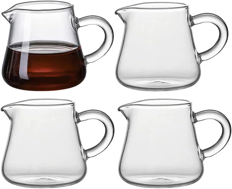 Amazon.com: Mozacona 4pcs Mini Glass Creamer Pitcher Sauce Serving ...
