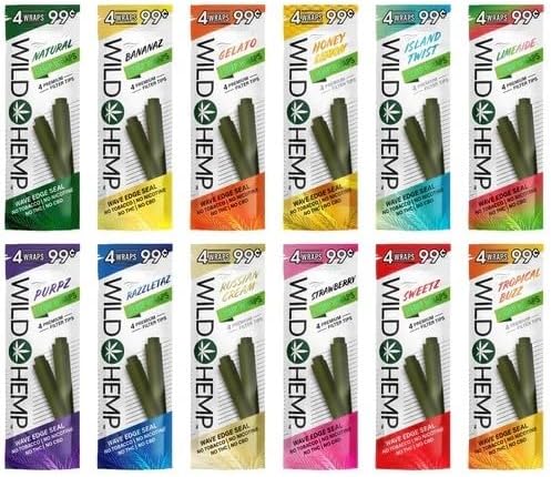 Amazon.com: Wild Hemp - Natural Hemp Wraps - Deluxe Trial Pack - 4 ...