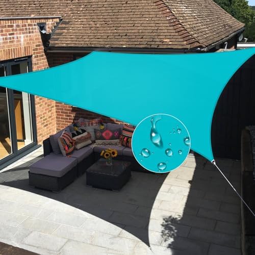 Amazon.com : ECOOPTS 12'x12' Waterproof Sun Shade Sail Rectangle Canopy ...