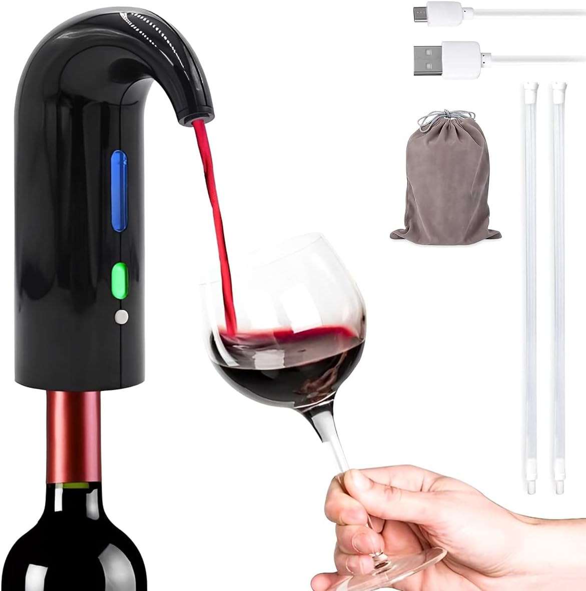 Beenle-Icey Electric Wine Aerator Pourer, Multi-Smart Automatic Wine ...