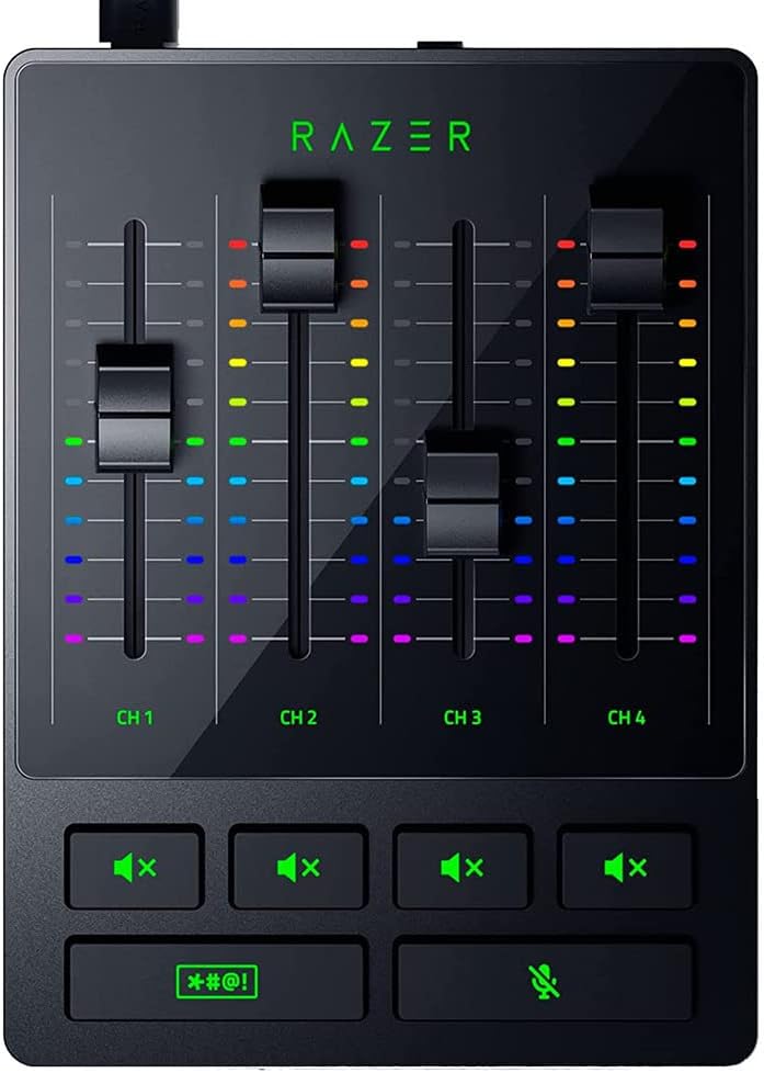 Razer Audio Mixer (Analog Audio Mixer, 4-channel Interface with Mute ...