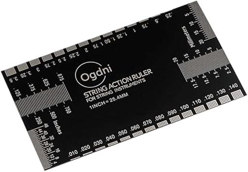 Amazon.com: Ogdni Guitar String Height Gauge, String Action Gauge Ruler ...