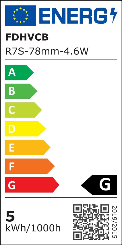 Lampadina R7S LED 78mm, Nuovo R7S LED 78mm 15W Dimmerabile, Bianco ...