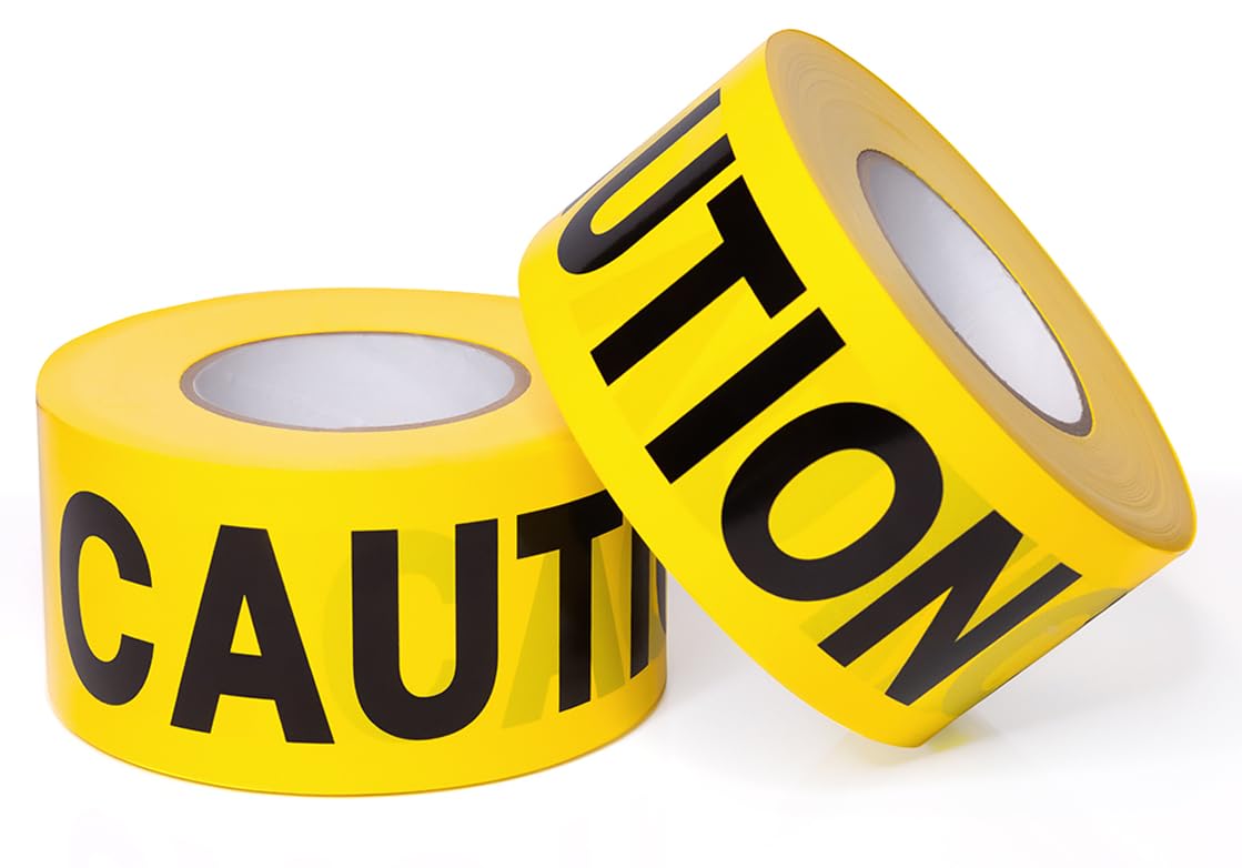 Snapklik.com : Tapewell Caution Tape Roll - Pack Of 2 Bright Yellow ...