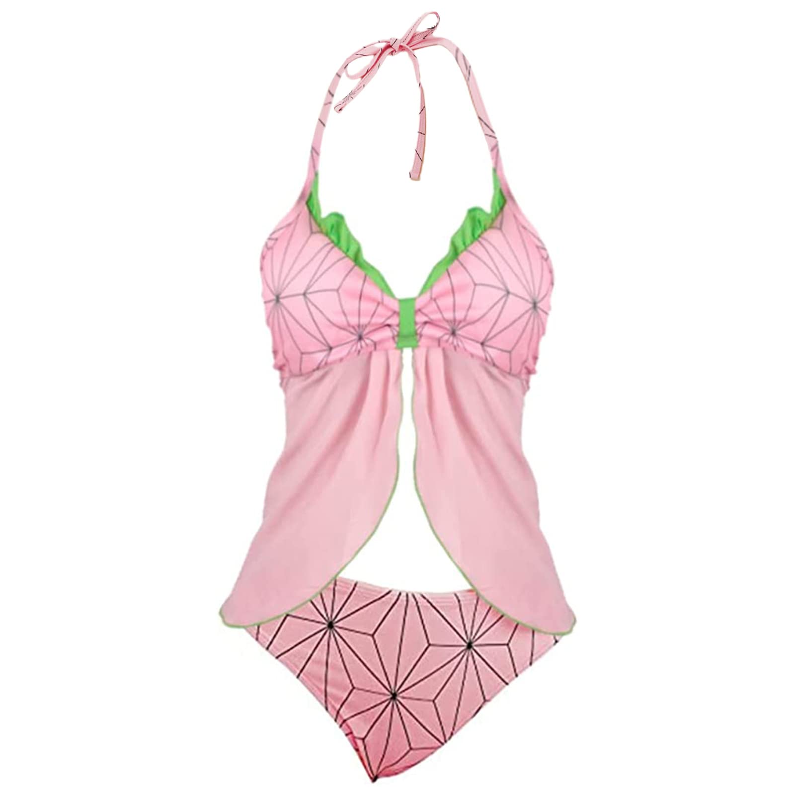 Buy Demon Slayer Tanjiro Nezuko Bikini Swimsuit Kimetsu no Yaiba ...