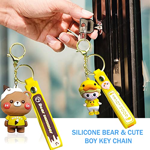 FunBlast Bear Key Ring/Key Chain for Girls - Silicone bear & Cute Boy ...