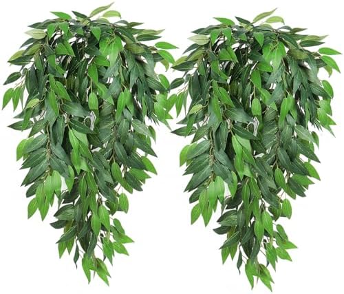 Amazon.com: CEWOR 12pcs Artificial Weeping Willow, Fake Plastic ...