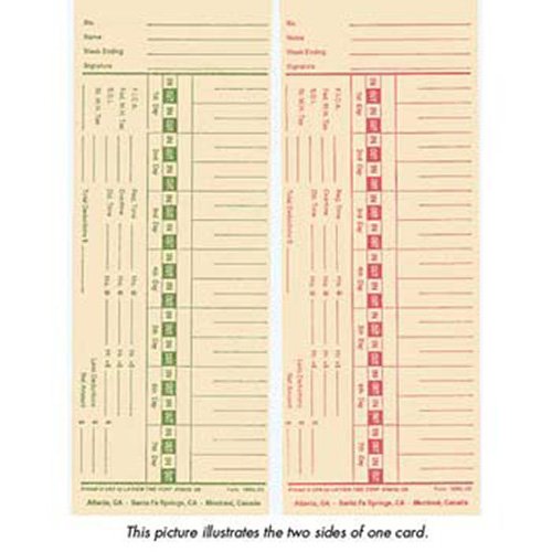 Amazon.com: Lathem E2 Time Cards - Double-Sided, Bi-Weekly : Office ...